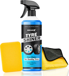 MIKANIX Car & Bike Wheel Tyre Shiner Spray with Microfiber Cloth To ...