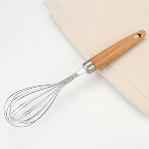 KUNYA Classic Stainless Steel Wooden Handle Whisker Hand Beater 11Inch ...