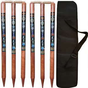 Rweiler Heavy Quality 6 Wooden Stump with 4 Bails & Bag - Buy Rweiler ...