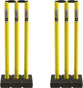 OSPO SPORTS Plastic Stump Set (Set of 2) - 6 Stumps, 2 Base and 2 Bails ...