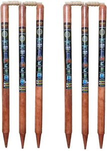 LOVE ROXAN Sports Cricket Stumps Set (6 Wooden Stumps with Bails) - Buy ...