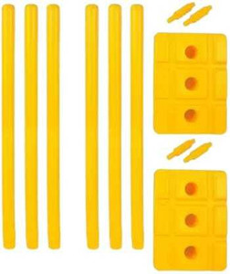 UTE SPORTS Heavy Plastic Cricket Stumps Set - 6 Stumps + 4 Bails + 2 ...