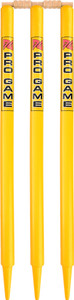 Pro Game Premium Youth /Boys Wooden Stump Yellow set of 3 stumps with 2 ...