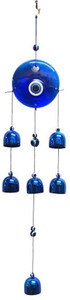 Splurge Round Plastic Evil Eye Hanging with Blue Bell,Good Luck,Home ...