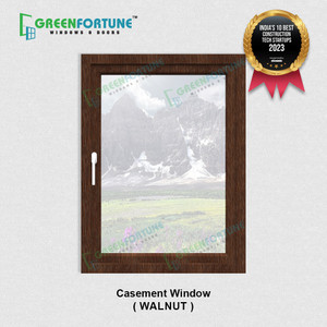 GreenFortune UPVC Casement Window - Walnut Exterior Window Shutter ...