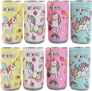 NG MART NG Unicorn Tin Shape Mini Portable Wet Wipes Tissue Can WIPES ...