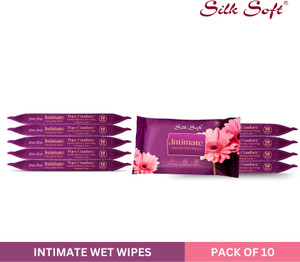 Silk Soft Intimate Natural Wet Wipes 10 pulls pack of 10 Price in India ...