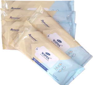 Romsons Wipax Soft Body Cleansing Wipes for Adults Pack of 5 (Combo ...