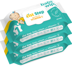 1st Step Baby Wet Wipes With Lid Enriched With Aloe-Vera And Jojoba Oil ...