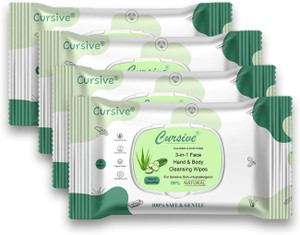 Cursive Aloe vera Cucumber Wet Napkin with pop top,PH Balaced 100 count ...