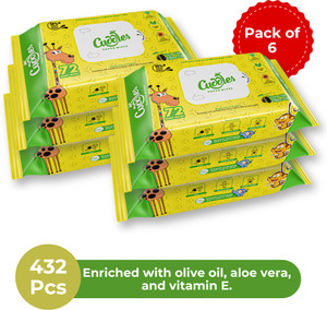 Cuddles SUPER WIPES Enriched with Aloevera, Olive Oil and Vitamin E ...