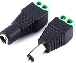 ATEKT DC Power Male & Female Jack Terminal Blocks DC Barrel Connectors ...
