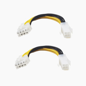 Paruht 2-Pack ATX 4-Pin Female to 8-Pin Male EPS 12V PSU Cable CPU ...
