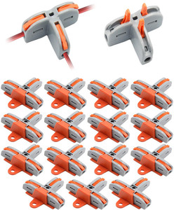 Appster Wire Connectors T-Shape 3 Way Conductor Quick Cable Splitter ...