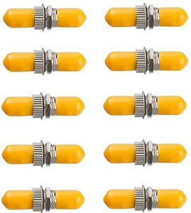 HANUTECH ST Fiber Barrel Connector,ST to ST Bulkhead Fiber Coupler ...