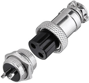 CNC-ORBIT CNCORBIT 2 Sets Aviation Plug 2 Pins Male+Female Panel Metal ...