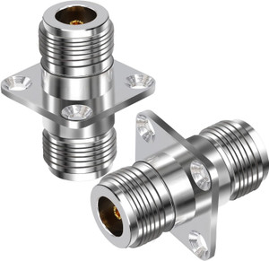 ABONIX N Female Coax Adapter N Female to N Female 4 Hole Flange Panel ...