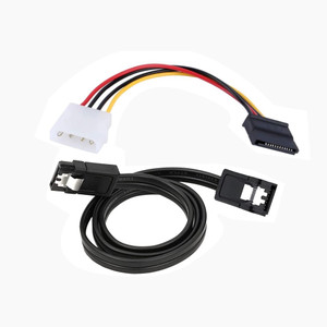 Paruht [1+1] 4 Pin Molex to Sata Power and SATA III Data with Locking ...