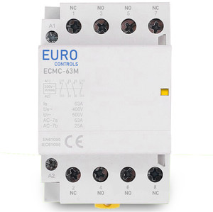 EURO Modular Power Contactor ECMC-63M 2NO+2NC 63 Amps Volts 220 AC 4 ...