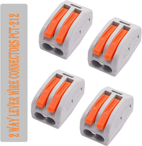 Roboway 2 Way Lever Terminal Block with Spring Lock Lever Wiring ...