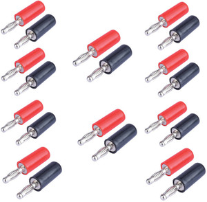 MX 4 mm Banana Beryllium Copper Plugs Speaker Cable Connector(10 Red+10 ...