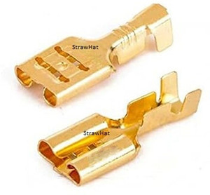 StrawHat Brass Heavy Dutty Battery Clips/Battery Thimble, Battery Wire ...