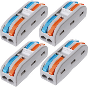 Woodtula Compact Connectors Circuit Inline Splices Terminal (4pcs, 2 to ...