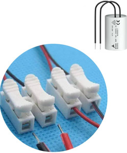 BSPro 100pc 2-way connector push button cable joint With 2.5uf fan ...