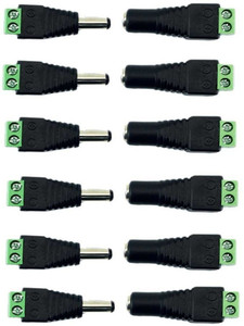 ATEKT DC Power Male & Female Jack Terminal DC Connectors(6 Male + 6 ...