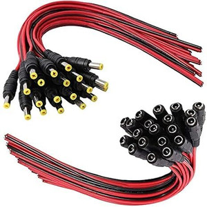 ENOMIRTY 18AWG Each DC Power Pigtail Cable 5A Male/Female DC Power Plug ...