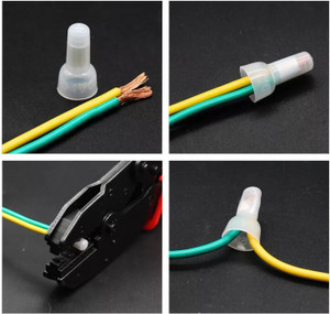 DECENT AIR SYSTEM CE2X Plastic Wire Caps Closed End Crimp Splice ...