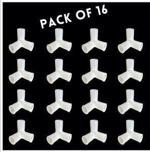 Premium Stuff 3 Pole Plastic White Connectors for Shoe Cabinet Rack and ...