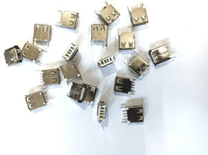 acce & peri 20PCS PCB Mount 180 Degree 4PIN USB Female Type A DIP ...