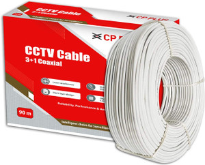 CP PLUS CP-FCC-90R CP PLUS 3+1 Coaxial Pure Copper CCTV Camera Cable 90 ...