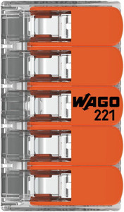 Wago 5-Conductor Compact Splicing Connectors Electrical Wire Connectors ...