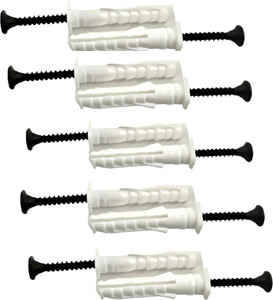asep PVC Plastic Well Gitti 40MM & Black Steel Screw 3.5CM ( Pack Of 20 ...