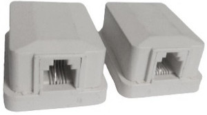 Tri Single Port Telephone Junction Surface Rosette Mount Modular Jack ...