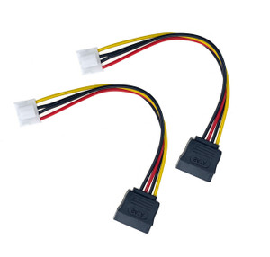 Paruht 2-Pcs FDD Floppy 4Pin Female Mini Connector to 15Pin Sata ...
