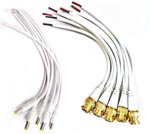 xenee Combo 10 Pc BNC Connector with Copper Wire and 10 Pc DC Power BNC ...
