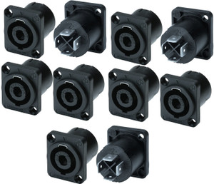 BALRAMA 10 pc 4 Pin Speakon Female Socket Connecter NL4FC XLR Connector ...
