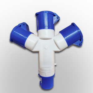 LAXMI J-NX TYPE-213 IP44 3-WAY 16A-8H/220-250V Splitter Plug Socket 3 ...