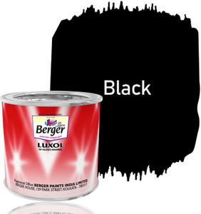 Berger Luxol Hi Gloss Metal & Wood Paint BLACK 200 ML For Wooden and ...