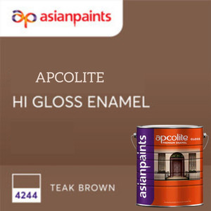 Asian Paints APCOLITE GLOSS ENAMEL TEAK BROWN 1 LTR ( PACK OF 2 ) Wood ...