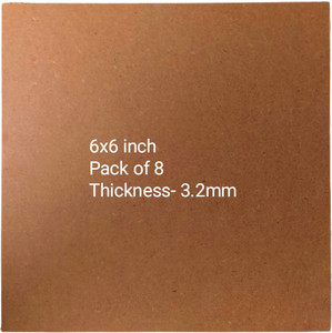 lcwc Mdf square (6x6 inch) Pack Of 8 Thickness 3.2mm Pine Wood Veneer ...