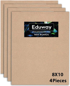 Eduway 8"x10" Mdf Board Sheet For Art & Craft Pack of 4 Ash Japanese ...