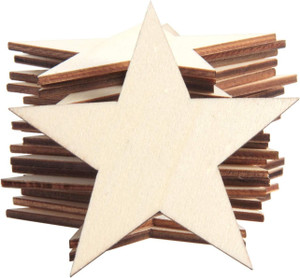 Zeal Enterprise 12 Inch Star Shape Wooden MDF Coasters for DIY Art ...