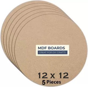 crystalsign 12x12 Circle DIY MDF-5pcs For Crafting Pine Wood Veneer ...