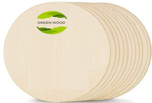 Green Wood 3.5MM Round Circle Pine MDF Board sheet 8X8 Inch 20 pcs Pine ...
