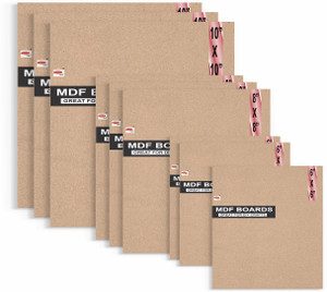 Variety Canvas MDF BOARD 10X10,8X8,6X6, PACK OF 9 Ash Japanese Wood ...