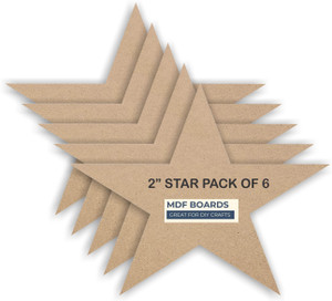 Variety Canvas STAR Mdf Board 2 x 2 for Art & Craft [6] Ash Japanese ...